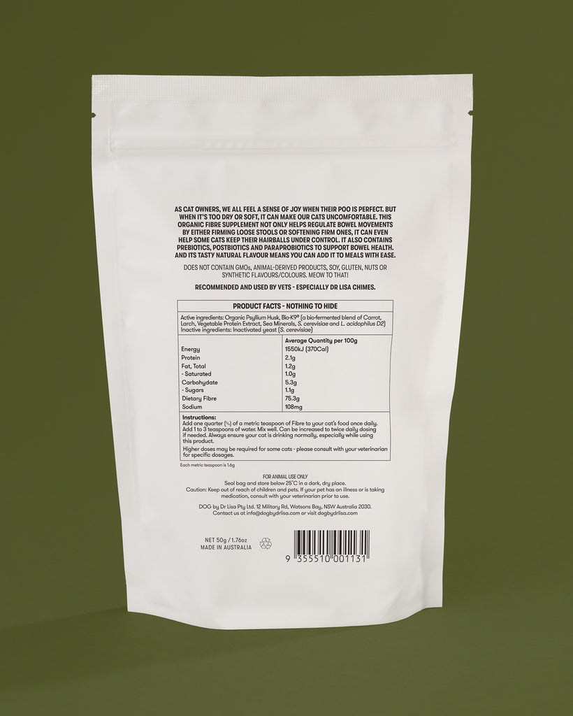Cat Fibre Supplement for Sale Online Australia – DOG by Dr Lisa